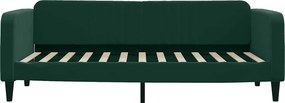 Válenda s přistýlkou a zásuvkami tmavě zelená 100x200 cm samet 3197120