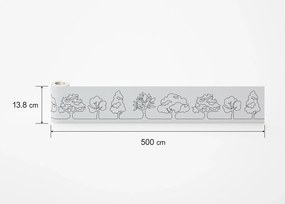 Samolepící bordura na zeď Kaligrafie Stromů | 5 m x 13.8 cm | DWB8281
