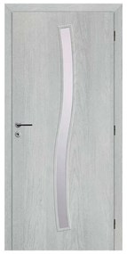Solodoor Interiérové dveře Etta 1, 80 P, 850 × 1985 mm, fólie, pravé, Earl Grey, prosklené