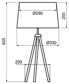 Aluminor Tropic stolní lampa chrom, kabel červený