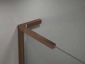 Mexen, Mexen Kioto-X L sprchová stěna 50 x 200 cm, průhledná 10 mm, růžové zlato - 800-050-107-60-00-X
