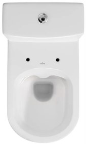 Cersanit City New CleanOn, kombi wc se splachováním 3/5l, horizontální odtok + antibakteriální toaletní sedátko z duroplastu, bílá, K35-037