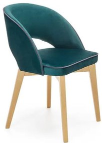 Jídelní židle MARINO zelená/medový dub