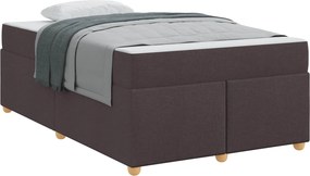 Rám postele s matrací Tmavě hnědá 120 x 200 cm textil 3399352