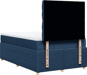 Box spring postel s matrací modrá 120x200 cm textil 3292036
