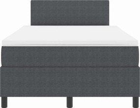 Postel s boxspringem s čelo Tmavě šedá a bílá 120 x 190 cm 3337504