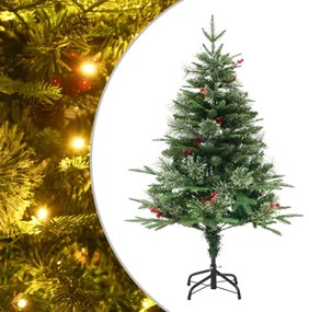 Vánoční stromek s LED diodami a šiškami zelený 120 cm PVC a PE,  344287 HangarStore.cz