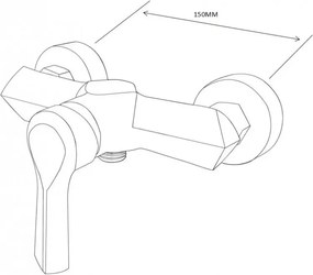 Mexen SABRE - sprchová baterie, černá, 72140-70