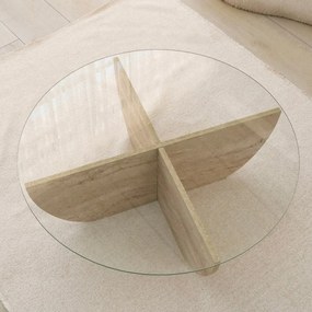 Konferenční stolek Lily Travertine
