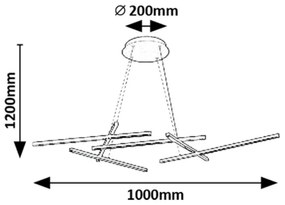 Rabalux 72369 - LED Stm. lustr na lanku SEVERINE LED/40W/230V 3000-6500K + DO