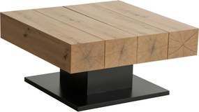 XXXLutz KONFERENČNÍ STOLEK, černá, barvy dubu, kompozitní dřevo, 80/80/40 cm Carryhome - Konferenční stolky - 002798031101