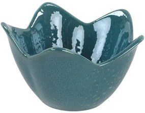 Sada 6 keramických misek Lotus 11,8 cm, tyrkysová