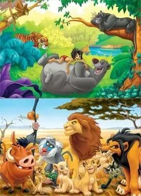 EDUCA Dřevěné puzzle Disney Zvířecí kamarádi / 2x50 dílků / od 4 let