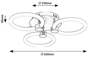 Rabalux 71007 - LED Stmívatelné stropní svítidlo SOTIRIS LED/21W/230V + DO