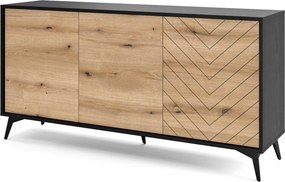 PSK Komoda DARA, Dub Evoke/Černá 154 cm