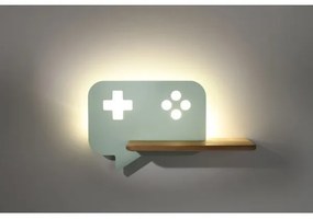 LED Dětské nástěnné svítidlo s poličkou CONSOLE LED/5W/230V zelená