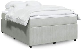 Box spring postel s matrací světle šedá 140x200 cm samet 3285644