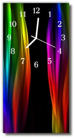 Skleněné hodiny vertikální Moderní barvy duhových barev