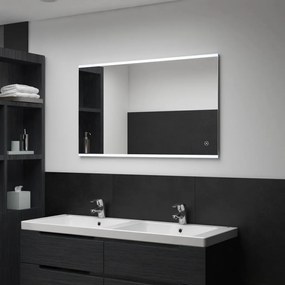 Koupelnové zrcadlo s LED světly II a dotykovým senzorem | 100x60 cm