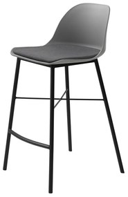 Designová barová židle Jeffery šedá