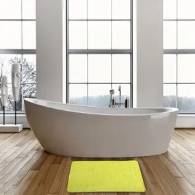 MSV Koupelnová předložka PEBBLES limetková / 50 x 80 cm / PU pěna / pr