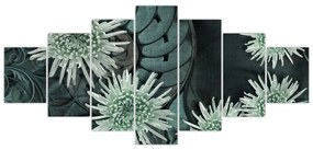 Obraz - Zelené květy (210x100 cm)