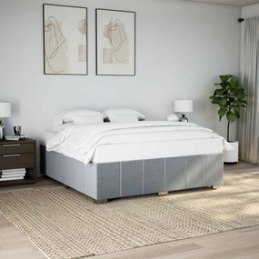 Rám postele bez matrace světle šedý 180 x 200 cm textil 3284853