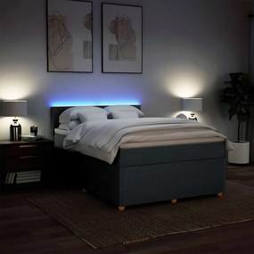 Box spring postel s matrací tmavě šedá 140x200 cm textil 3289773