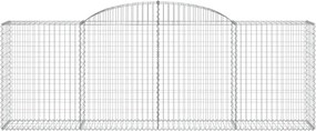 Klenuté gabionové koše 7 ks 300x50x100/120cm pozinkované železo 3146706