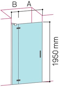 Glass 1989 Soho - Sprchový kout otevíravé dveře, velikost vaničky 100 cm, provedení pravé, profily chromové, čiré sklo, GQN0008T50R