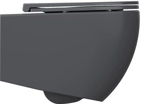 Isvea Isvea, INFINITY závěsná WC mísa, Rimless, 36,5x53cm, antracit, 10NF02004-2C