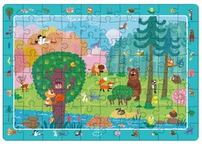 DoDo Puzzle Přátelé z lesa 45x31cm 80 dílků v krabici 25x16x6,5cm