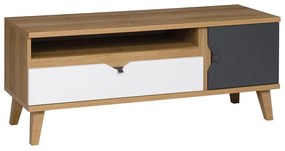 MEMONE | TV stolek M-08 | 120 cm | dub zlatý/bílá/grafit
