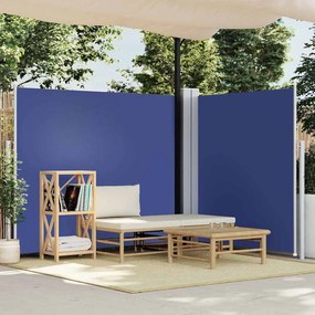 Zatahovací boční markýza modrá 180 x 600 cm 318004