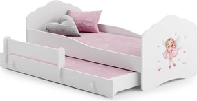 ADRK Furniture Dvojitá postel s matracemi CASIMO II GIRL WITH WINGS 160x80 CH-Cas-II-Gir-Wing-n-E1803
