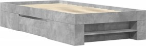 Rám postele betonově šedý 75 x 190 cm kompozitní dřevo 3295530