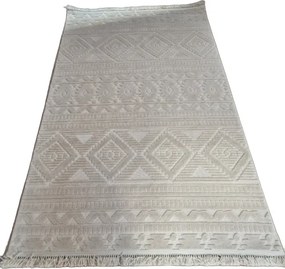 HU Moderní béžový koberec TWIST BEIGE 23929A Rozměr: 60x100 cm