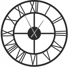 RMP Nástěnné kovové hodiny Roma 100cm černé