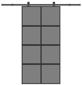 Posuvné dveře s kováním 102,5x205 cm tvrzeného sklo a hliník 3333024