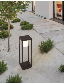 NV 9120622 Venkovní sloupkové svítidlo LOVETO antracitový hliník a akrylový difuzor LED 1.5W 3000K 3.7V 125st. IP65 solární / vypínač na těle / pohybový senzor - NOVA LUCE