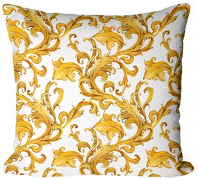 Polštář z mikrovlákna Zlatá arabeska - bohaté detaily s akantovými listy v barokním stylu