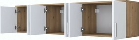 Nástěnná skříňka Ema White and Walnut