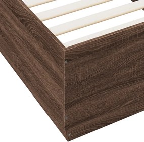 Rám postele hnědý dub 90 x 200 cm kompozitní dřevo 3209729