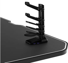 Herní výškově nastavitelný stůl ULTRADESK GRAND BLACK – 160x70 cm