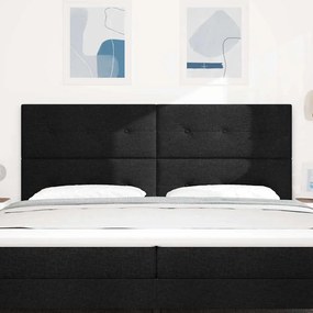 Výškově nastavitelné čelo postele s čelo Černý 200 cm textil 3337862
