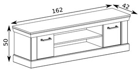 Antica L | TV stolek A15 | 162x50x42 cm | dub lefkas | POSLEDNÍ KUS