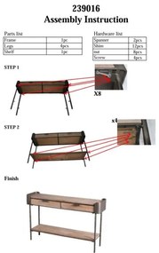 Designová konzole Ekewaka 120 cm hnědá