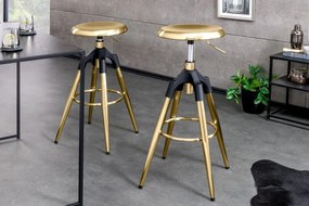 Barová židle Industrial 80cm zlatá/ 43654