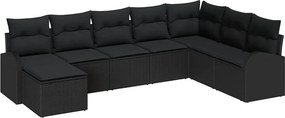 Set pohovek 8 ks Černá polyratan 3354832