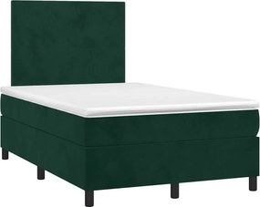 Box spring postel s matrací tmavě zelená 120 x 200 cm samet 3142896